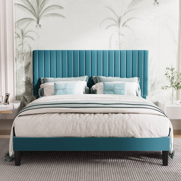 Willa Arlo Interiors Dunphy Upholstered Platform Bed with Adjustable Headboard & Reviews | Wayfair
